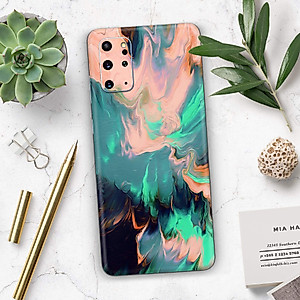 DesignSkinz Liquid Abstract Paint Remix V39 Protective Vinyl Decal Wrap Skin Cover Compatible with The Samsung Galaxy S20 (Screen Trim & Back Glass Skin)