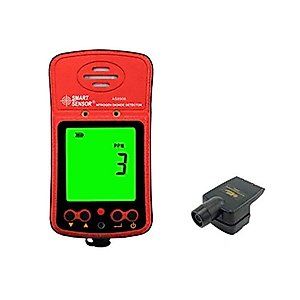 Portable Nitrogen Dioxide Detector 0-20PPM Range LCD Display Backlit Rechargeable Li-battery Powered Three Alarm Way Digital NO2 Gas Monitor Meter Tester Analyzer with Sampling Pump