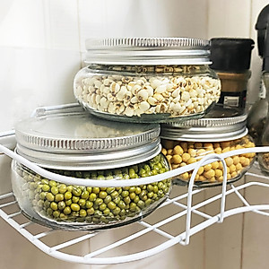 CHGShine Wide Mouth Mason Jar 8 oz for Pickling, Shea Butter Body Butter, Canning, Candles, Fruit Preserves, Jam or Jelly - Glass jar with Lids 8pc