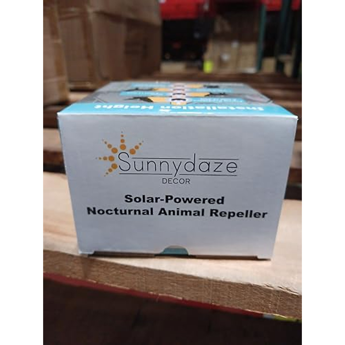 Sunnydaze Wall-Mounted Solar Nocturnal Animal Repellers - Waterproof Design - Red Flashing Lights - Battery Included - 2-Pack