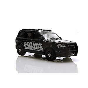 ModelToyCars 2021 Ford Bronco Sport - Police Interceptor, Black - Greenlight 30339 - 1/64 Scale Diecast Car