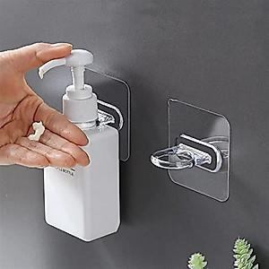 FABIVA 4/6Pcs Wall-Mounted Multifunctional Round Hooks Free Punching Seamless Paste Storage Rack Kitchen Bathroom Household Ring Hanger ( Size : 6 PCS )