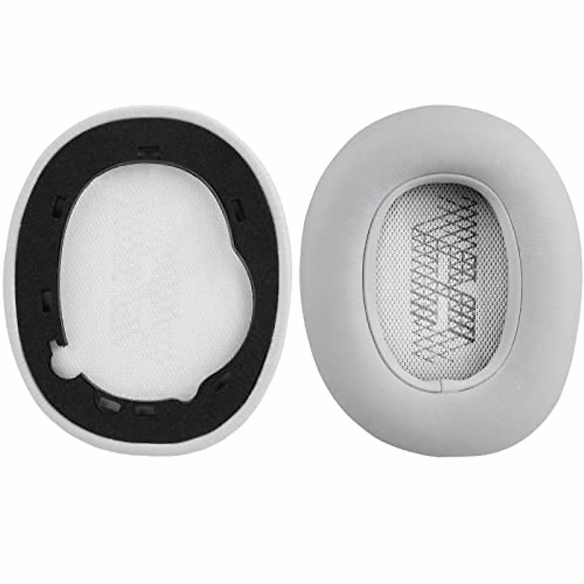 Geekria QuickFit Replacement Ear Pads for JBL Live 650 BTNC, Lifestyle E65BTNC, Duet NC, Live 660 NC Headphones Ear Cushions, Headset Earpads, Ear Cups Cover Repair Parts (Grey)