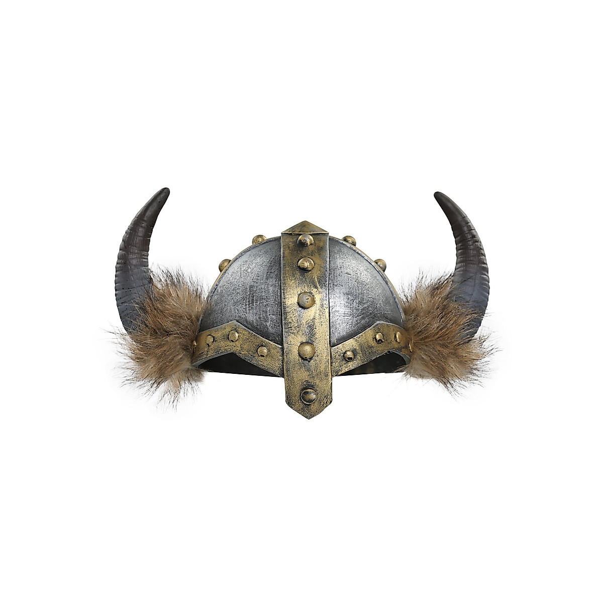 Fun Costumes Women's Horned Viking Faux Fur Trimmed Helmet - ST