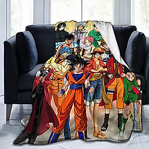 Nrovkug Anime Characters Super Soft Flannel Throw Blanket Lightweight Blankets Towel Blanket for Couch Sofa 50"x40"