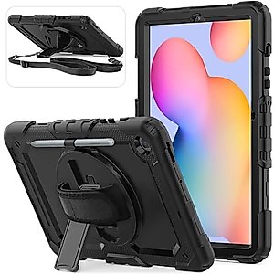 Herize S6 Lite Case 2024/2022/2020 with Screen Protector Pen Holder | Heavy Duty Shockproof Protective Cover W/Shoulder Strap