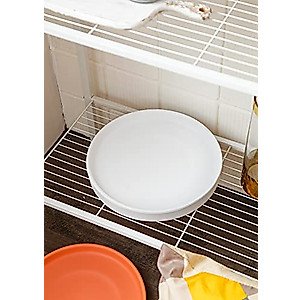 Woiida 12 Inch Large Ceramic Saucer - Ceramic Drainage Tray for Plant Pot (Matte White)