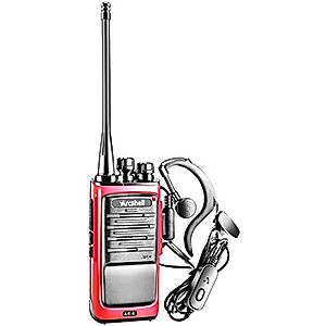 Arcshell Rechargeable Long Range Two-Way Radios with Earpiece 4 Pack Walkie Talkies Li-ion Battery and Charger Included