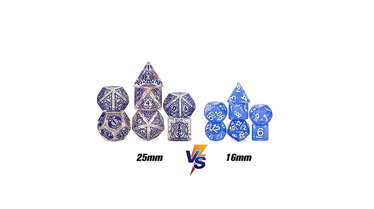 Giant DND Dice Set - 7 PCS Polyhedral with Box