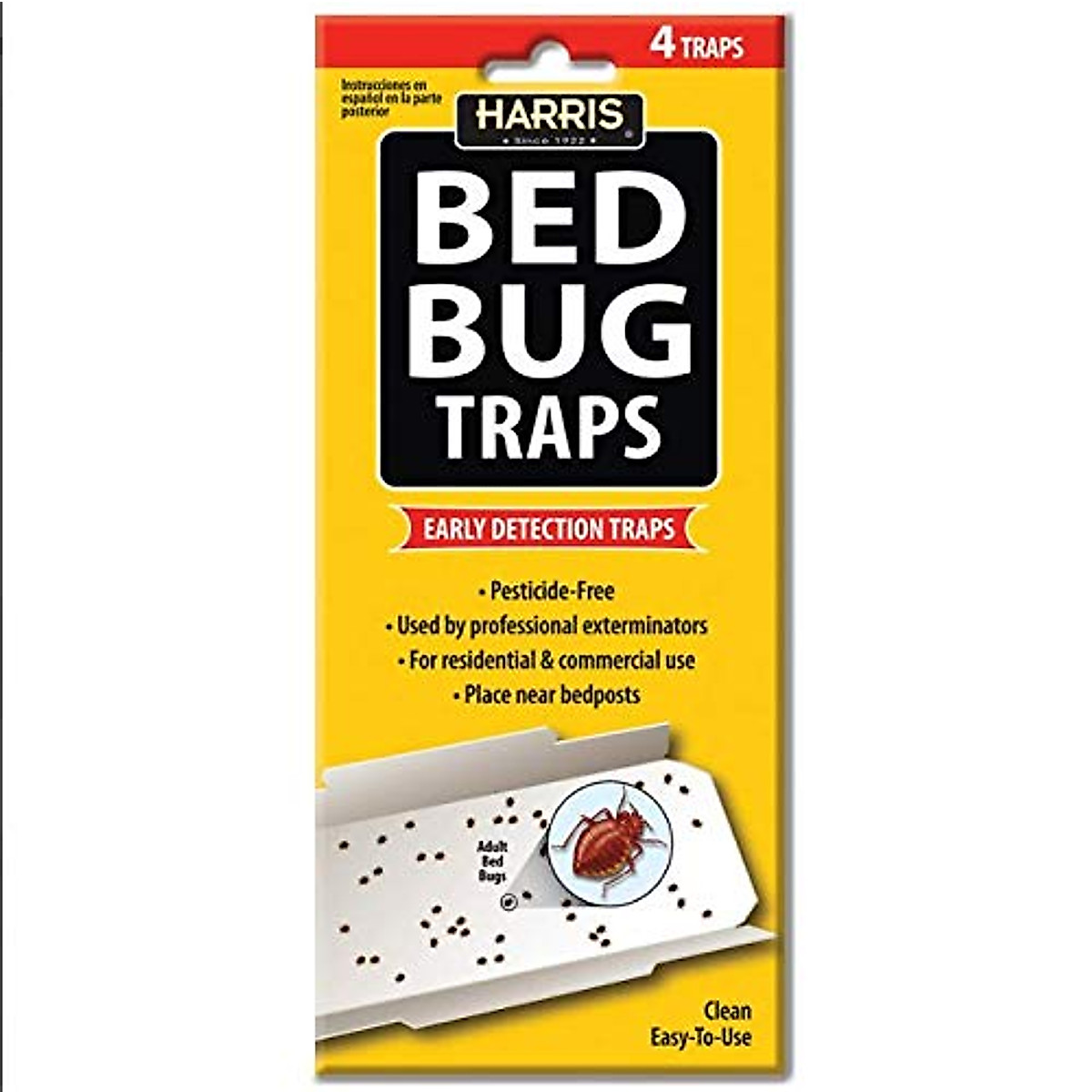 Harris All Natural Bed Bug Traps, 2 Pack, 4 traps each