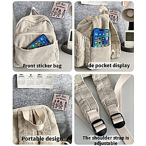 Aiyify Small Backpack Purse Grunge Accessories Purse Backpack for Women Mini Backpack Purse Travel Backpack (White)