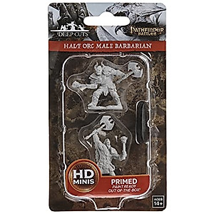Pathfinder Deep Cuts Unpainted Miniatures: Wave 3: Half-Orc Male Barbarian