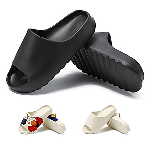 Giuyasys Unisex Massage Slides House Shoes Non-Slip thick Soft Platform Slide Sandals for Women Men Indoor Outdoor Shower Bathroom Slipper for Adult Couples