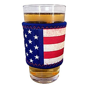 Koverz Neoprene Coffee Sleeve, Cup Grip, Drink Holder, Pint Sleeve - American Flag
