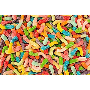 Albanese World's Best Sour 12 Flavor Mini Gummi Worms Candy, 32 Oz Bag