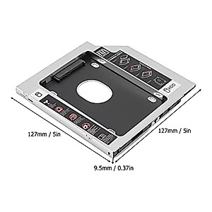 Universal 9.5mm HDD Caddy Bay Durable Aluminum Alloy to