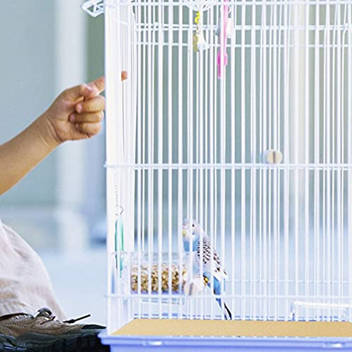 POPETPOP Bird Cage Liners, Super Absorbent Cage Liners Water Absorption Gravel Paper Bird Cage Cushion Pad Mat 10Sheets Random Color