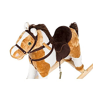 Rockin' Rider Turbo Rocking Horse, Brown and White, Large