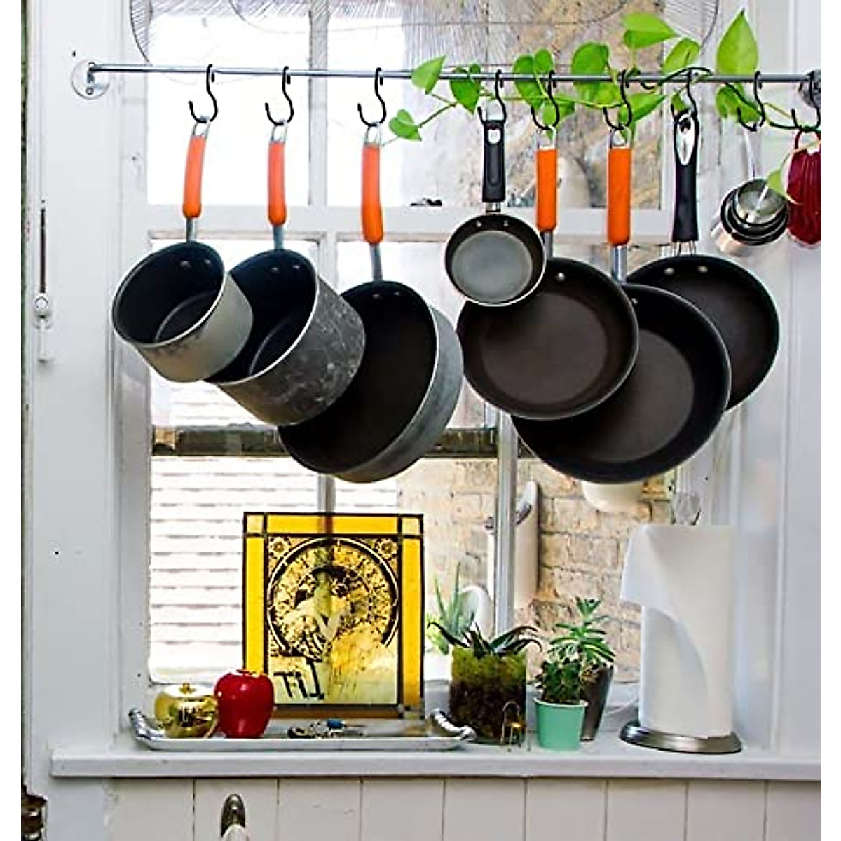 12 Pack Purse Hanger for Closet,Unique Twist Design Bag Hanger Purse Hooks, Large Size Closet Rod Hooks for Hanging Bags, Purses, Handbags, Belts, Scarves, Hats,Clothes, Pans and Pots (Black)