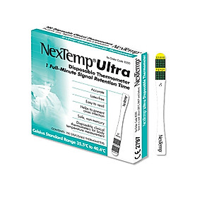 NexTemp® Ultra Single-Use Thermometers: Individually Wrapped 100-pack, Provides Superior Accuracy and Maximum Infection Control. Perfect for Businesses, Schools, First-Aid, Home, and Travel! (Celsius)