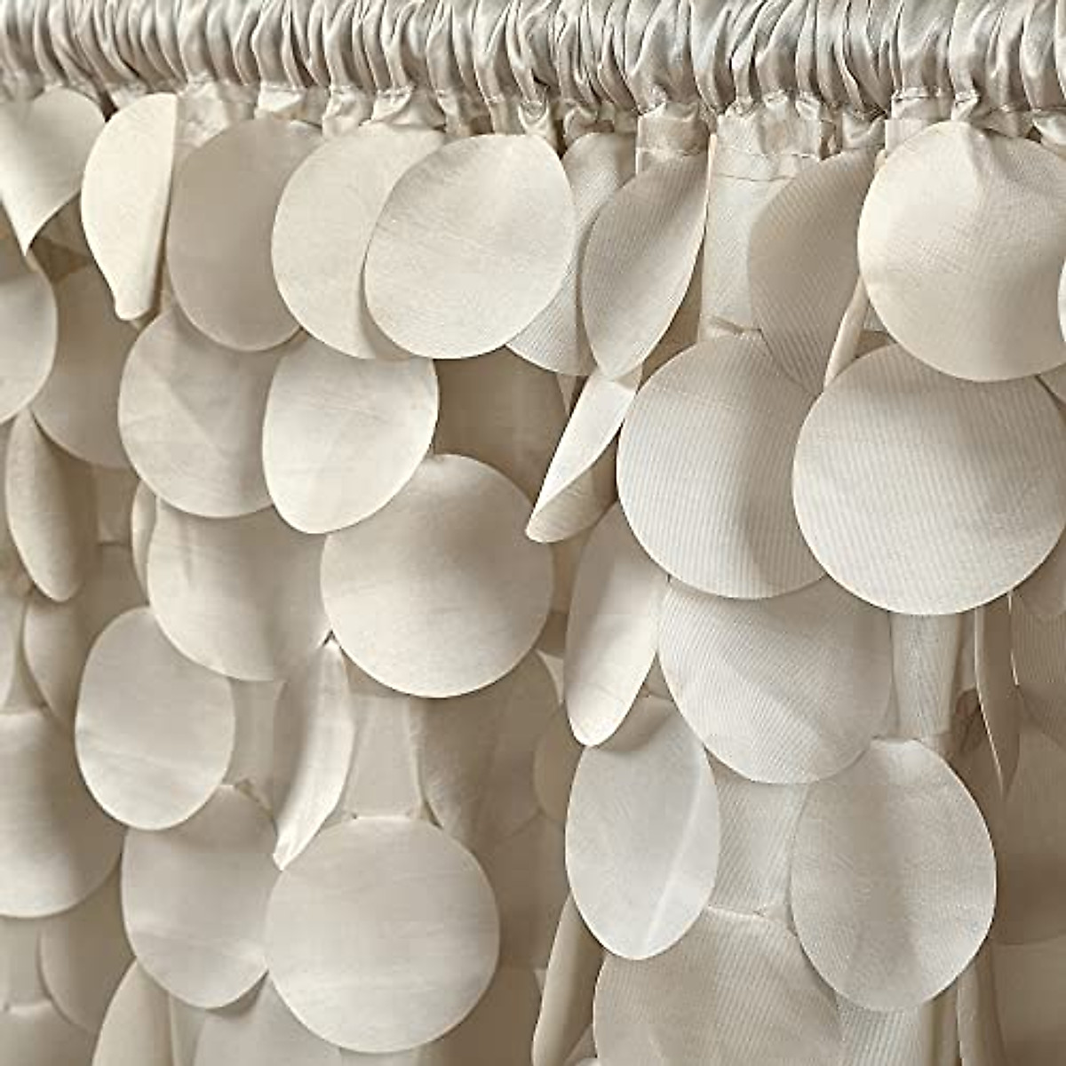 Lush Decor Gigi Window Curtain Valance, 14" Long x 70" Wide, Wheat