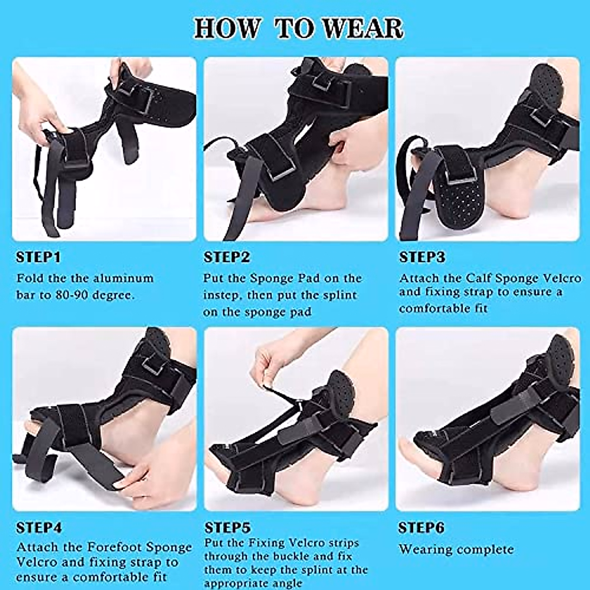 Cogetoro [2 Packs Plantar Fasciitis Night Splint, Adjustable Plantar Fasciitis Relief Night Splint for Women & Men, Relief Brace for Plantar Fasciitis Relief, Achilles Tendonitis and Foot Drop