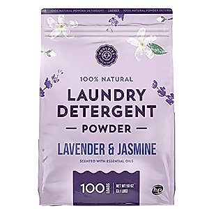 Woolzies 100% Natural Laundry Powder Detergent Soap Scented with Pure Essential Oils Extra Strength Biodegradable Formula, Safe for Sensitive Skin 100 Loads