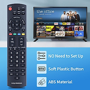 PZL N2QAYB000485 Replacement for Panasonic TV Remote Control TH-42LRU20 TC-42PX34 TC-P50X2 TC-P54S2 TH-32LRH30U TH-32LRU30 TC-P65S2 TH-32LRU20 TH-42LRU50 TH-37LRU50 TC-P50U2 TC-P58S2 TH-37LRU20