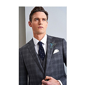 HAFILO Hummingbird brooch pins for women fashion Bird pins rhinestone women's brooches pin (Ancient Silver Blue Green)