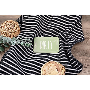 Double-Sided Dishwasher Magnet Clean Dirty Sign, Clean and Dirty Magnet for Dishwasher, Dirty or Clean Magnetic Signs, Clean/Dirty for Stainless Steel Decor, Dish Washer Sign Magnet