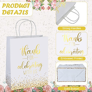Queekay 36 Pcs Wedding Gift Bags Large Wedding Welcome Bags with 36 Gift Tags Party Favor Bags Bridal Gift Bags Burlap Bags with Handles for Guests Wedding Birthday Baby Shower Party Favors(Classic)