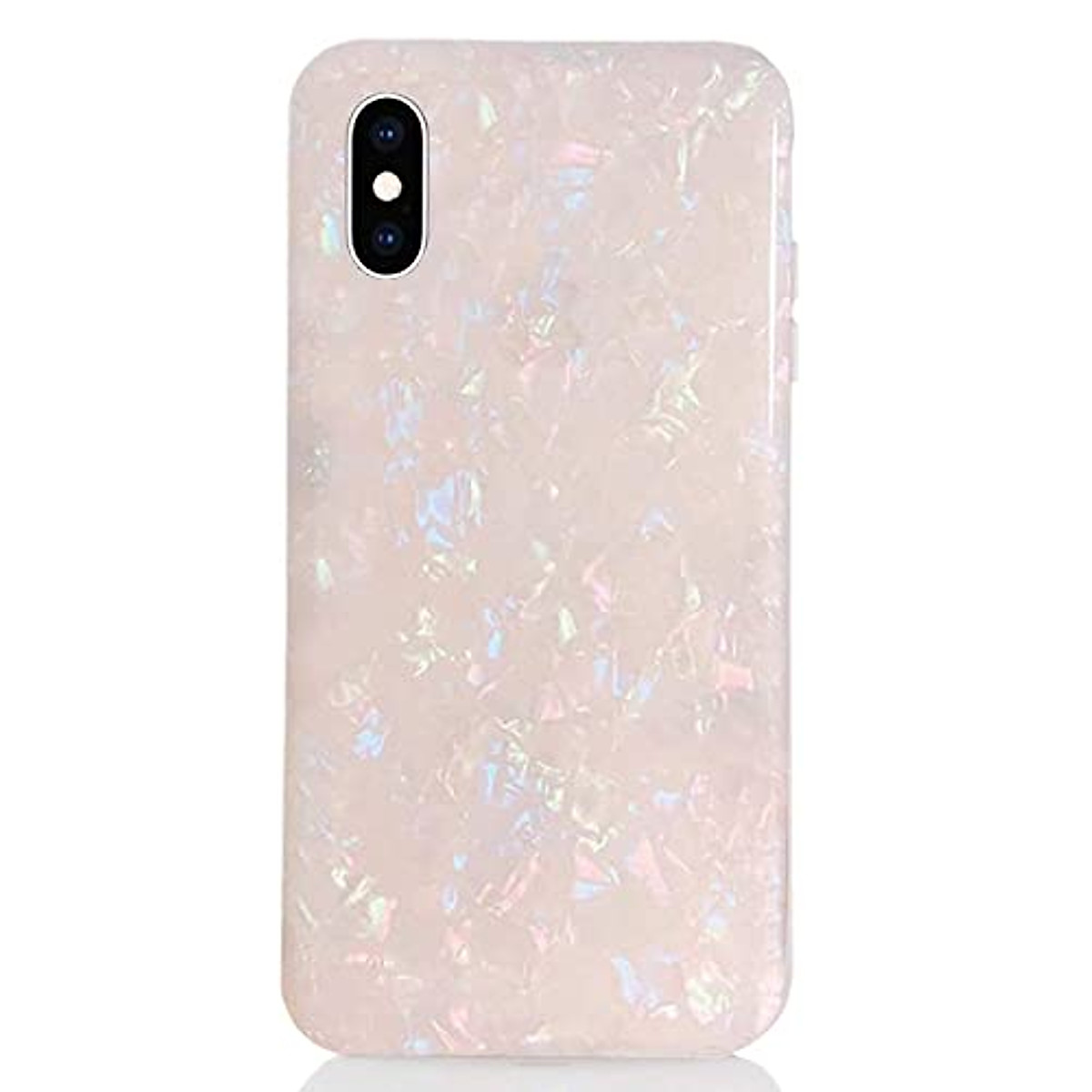 J.west iPhone X Case, Opal iPhone X Case Luxury Sparkle Bling Crystal Clear Soft TPU Silicone Back Cover for Girls Women for Apple 5.8" iPhone Xs (Colorful)