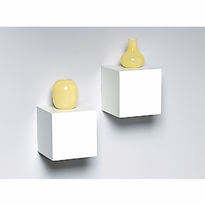 Knape & Vogt Shelf-Made Decorative Wall Cubes, Pair, 5-Inch x 5-Inch, White