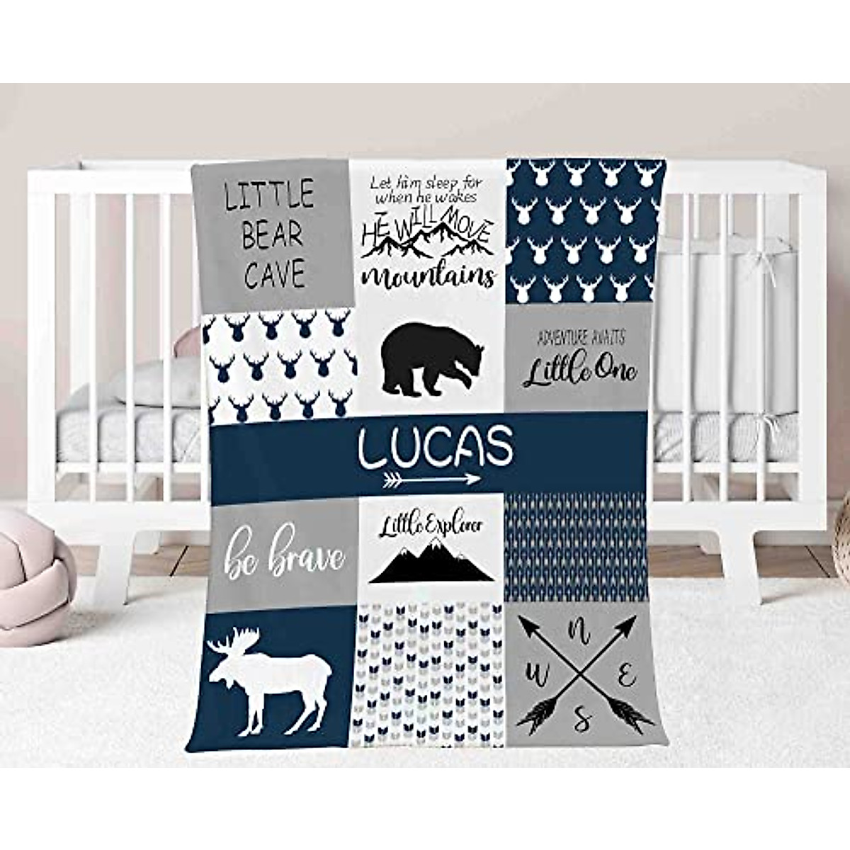 Differ More Baby Boy Gifts - Personalized Names Baby Blanket for Boys Girls - Toddler Baby Newborn Blanket with Name - Baby Stuff for Boy Girl - Infant Gift for Grandson, Granddaughter