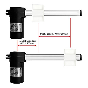 Kroshine Power Recliner Motor Replacement with Cord Model ML8-206A Linear Actuator for Sofa Lift Chair Couch Massage Seat Bed, Aluminum