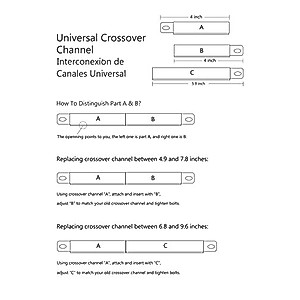 Uniflasy Universal Adjustable Crossover Channel Tubes Replacement Parts 5 up to 9.5 Inch for Nexgrill 720-0830h & Charbroil 463344116, 463241113, 463449914, 463436215, 463244011, Thermos 461442114