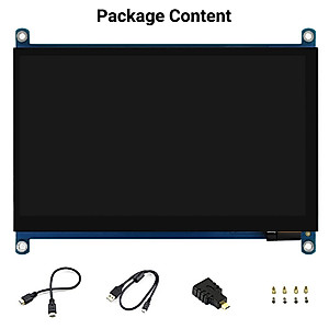 waveshare 7inch QLED Quantum Dot Display Compatible with Raspberry Pi 4B/3B+/3A+/2B/B+/A+/Zero/Zero W/WH/Zero 2W CM3+/4 Capacitive Touch 1024×600 Resolution Supports Jetson Nano/Windows