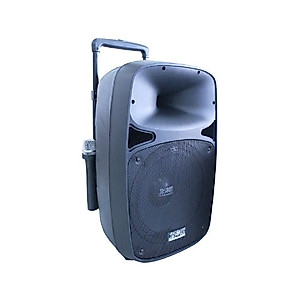 Absolute USA USPROBAT15 2500 Watts Max Power Speaker Built-in Battery/Bluetooth/Amplifier/SD/USB/FM Radio