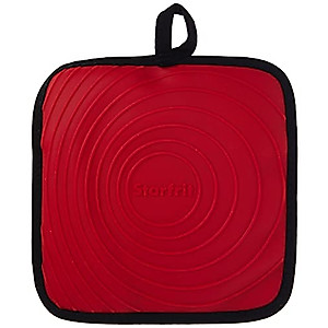 Starfrit 8" Silicone/Cotton Pot Holder/Trivet, Red