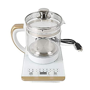 2L Multi-Functional Food Grade Stainless Steel Electric Kettle, 800W Touch Control Plus Timer Electric Teapot Hot Water Boiler Health Pot 18 Kinds Of Cooking Options High Borosilicate Glass + SS304