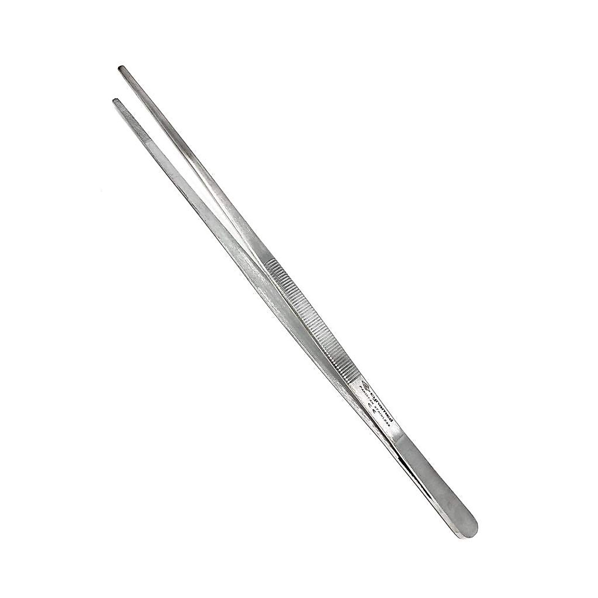 Cynamed Set of 4 Thumb Tweezer Mulipurpose Forceps 12in. Blunt Serrated Tips Stainless Steel