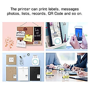 XXXDXDP Mini Portable Thermal Printer Paper Photo Pocket Thermal Printer 57mm Pos Printing Android iOS Printers (Color : 4 Printing Paper Pink)
