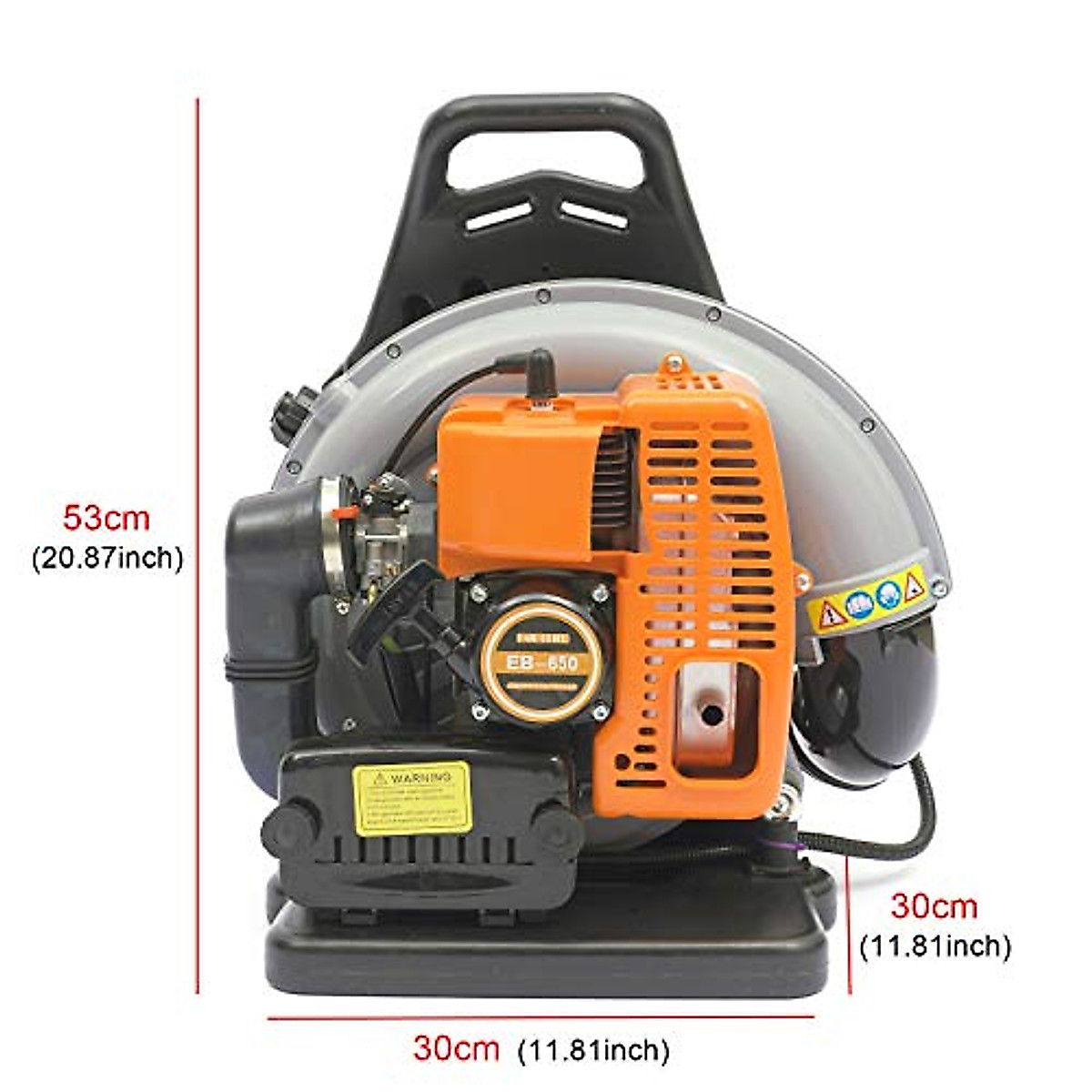 Petrol Backpack Leaf Blower, 65CC Single Cylinder 2-Stroke Air-Cooled Engine Leaf Blower Commercial Blower Gasoline Blower for Clearing Dust, Leaf & Snow, Patio/Deck/Garden Cleaning, Garage Dusting