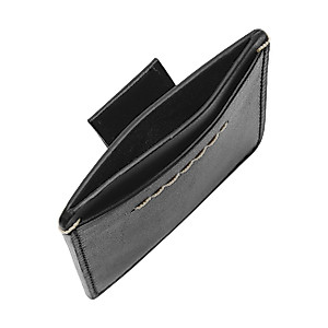 Fossil Men's Westover Leather Slim Minimalist Card Case Sliding Pocket Wallet, Black, (Model: ML4585001)
