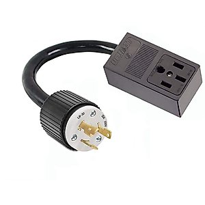 L6-30P 3-Pin Male Twist Lock Plug To 14-50R 4-Prong Female Socket Receptacle Outlet Electric Power Cord Cable Miller Lincoln Hobart Plasma Cutter Welder Adapter/Converter NEMA FX470W