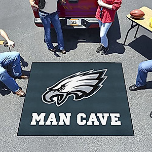 FANMATS 14355 Philadelphia Eagles Man Cave Tailgater Rug - 5ft. x 6ft. Sports Fan Area Rug, Home Decor Rug and Tailgating Mat