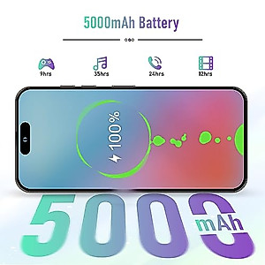 fuxinya Unlocked Cell Phones 2023 Android 13 Smartphone with Dynamic Island 8GB+128GB 8-Core Mobile Phones 6.54" HD Screen 50MP+13MP Camera 5000 mAh Long Battery Cellphone with 4G Dual SIM - Black