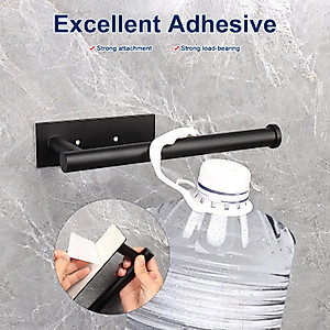 NearMoon Self Adhesive Hand Towel Holder/Towel Ring, Stainless Steel Hand Towel Bar Rustproof Stick on Wall-Towel Rack for Bathroom/Kitchen, Adhesive and Wall Mounted (1, Matte Black)