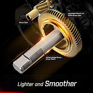 Piscifun Torrent Baitcaster Fishing Reel, 18LB Carbon Fiber Drag, Magnetic Braking System Baitcasting Reel, 7.1:1 Gear Ratio Innovative Low Profile Casting Reel, Right Handed