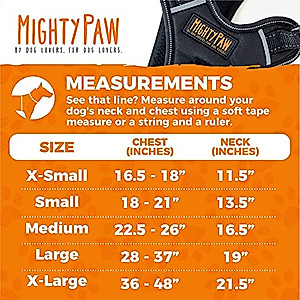 Mighty Paw Sport Harness, No-Pull Front Attachment Dog Harness, Neoprene Padded Lining, Reflective Stitching, 2 Leash Attachment Options (X-Large, Black)